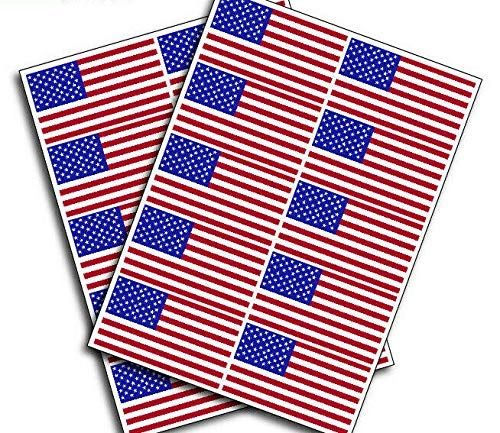 20 Pack of Small American Flag Decal USA Bumper Sticker Vinyl Decal Car ...