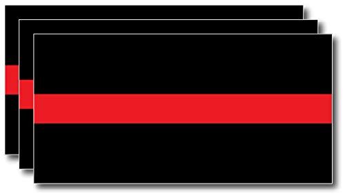 3 Pack of Reflective Thin Red Line Flag Firefighter Fire Department ...