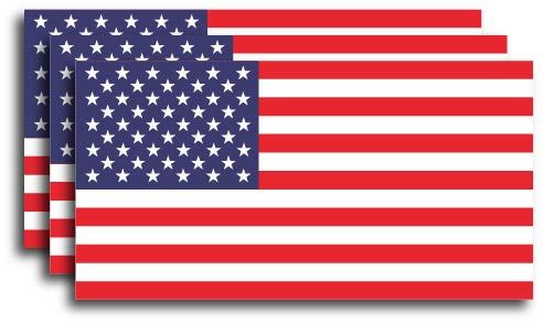 Decals by Haley 3 Pack USA American Flag Reflective Decal Military ...