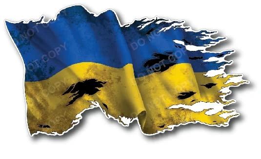 Ukraine Country Flag Decal Sticker Pride Bumper Window Car Truck ...