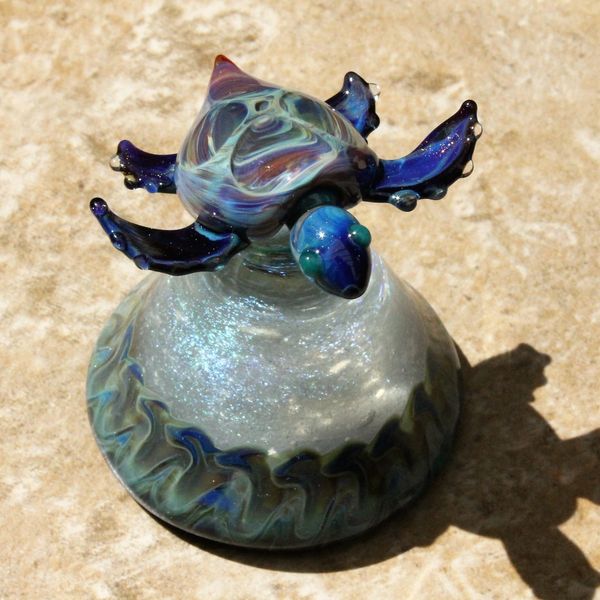 Pyramid with Sea Turtle, Glass Art Memorials, Memorial Keepsake, Loss ...