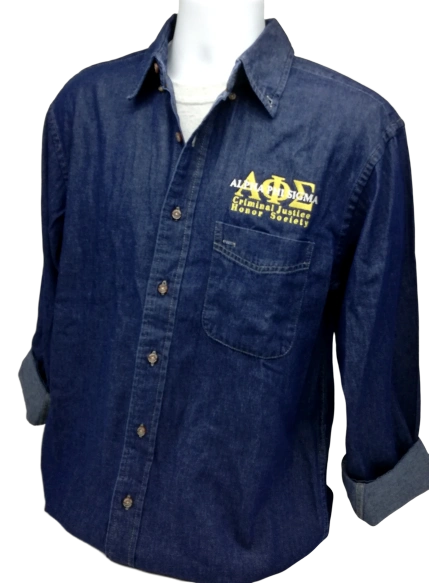 Alpha Phi Sigma Long Sleeve Denim Shirt