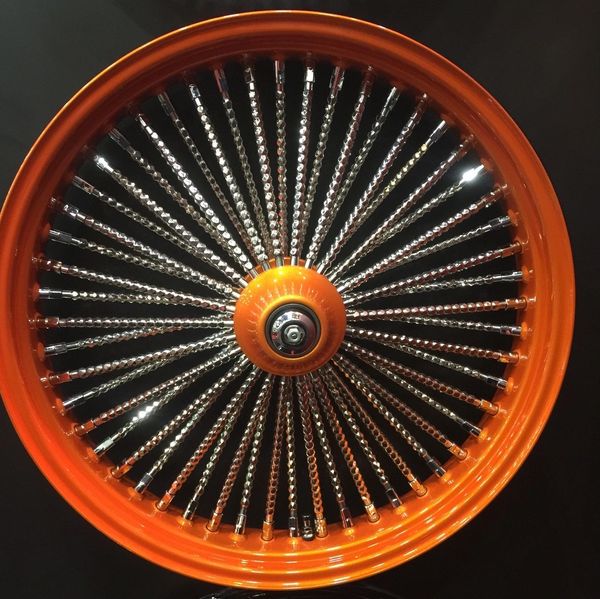 Teardrop Spokes Rim & Hub Powder Coated Any Color