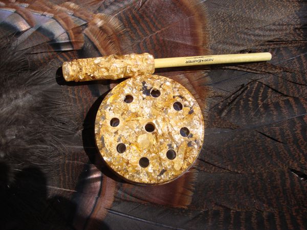 Prospector Series Real 24kt Gold Leaf Turkey Pot Call with Matching ...
