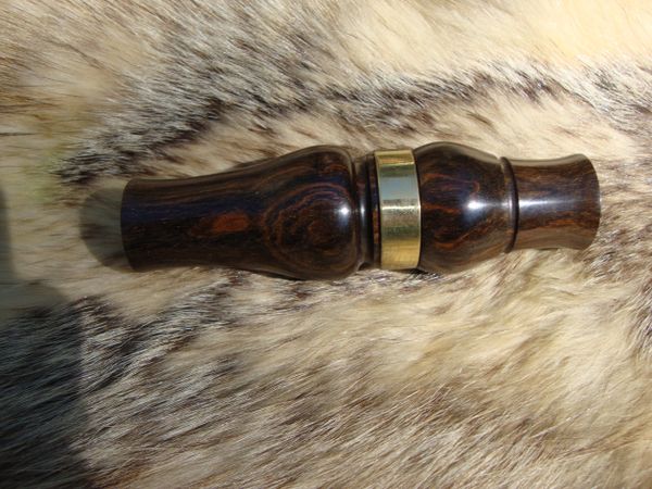 Custom Surinam Ironwood goose call with brass band | Nor' Easter Game Calls