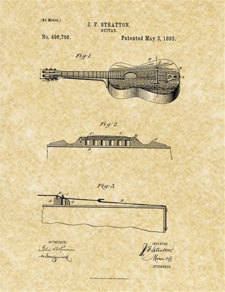 Guitar patent #496706