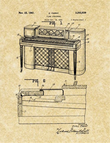 Piano Construction Patent #2263839