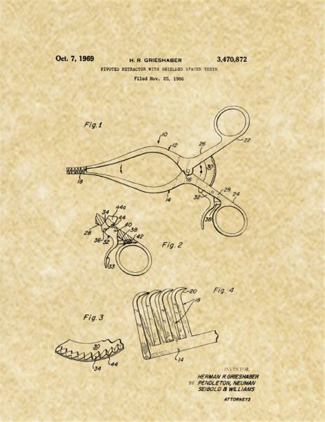 Retractor Patent #3470872 10/07