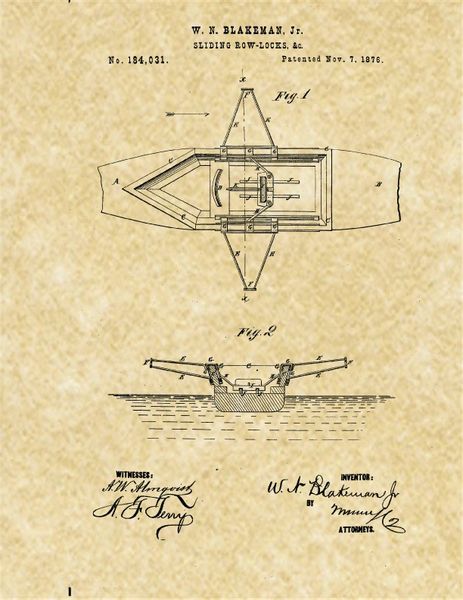 Sliding Row Locks 1876 Patent #184031