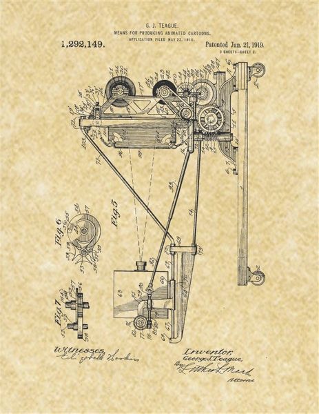 Means For Producing Animated Cartoons Patent #1292149 01/21