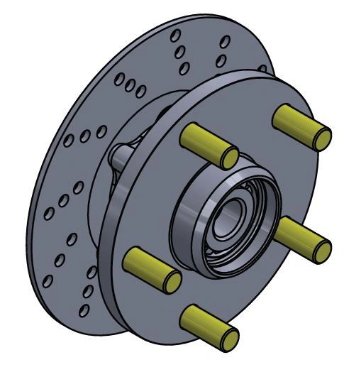 Offset Hub Disc Assembly Pair, 5-Lug | Columbia Summit Utilitruck SU5 ...