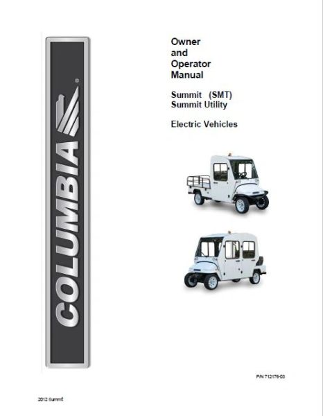 Manual, Operator, Columbia Summit SMT SUV