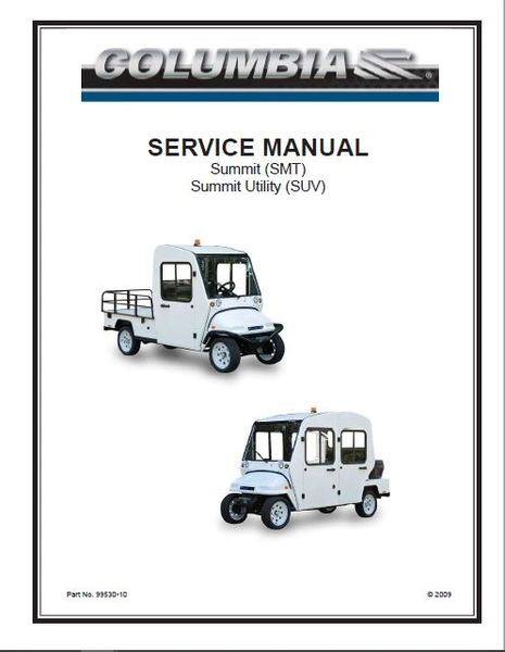 Manual, Service, Columbia Summit SUV SMT SM2 SM4