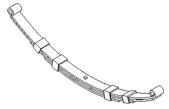 4-LEAF SPRING 6" DROP(B.C.) for Columbia ParCar. Part # CVG709112