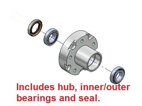 Hub Complete with Bearings and Seal, Columbia Payloader (BC) after 1/1 ...