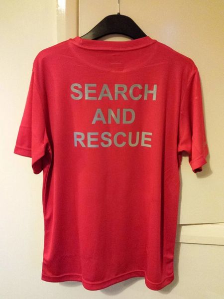Reflective wicking t-shirt Search And Rescue RED