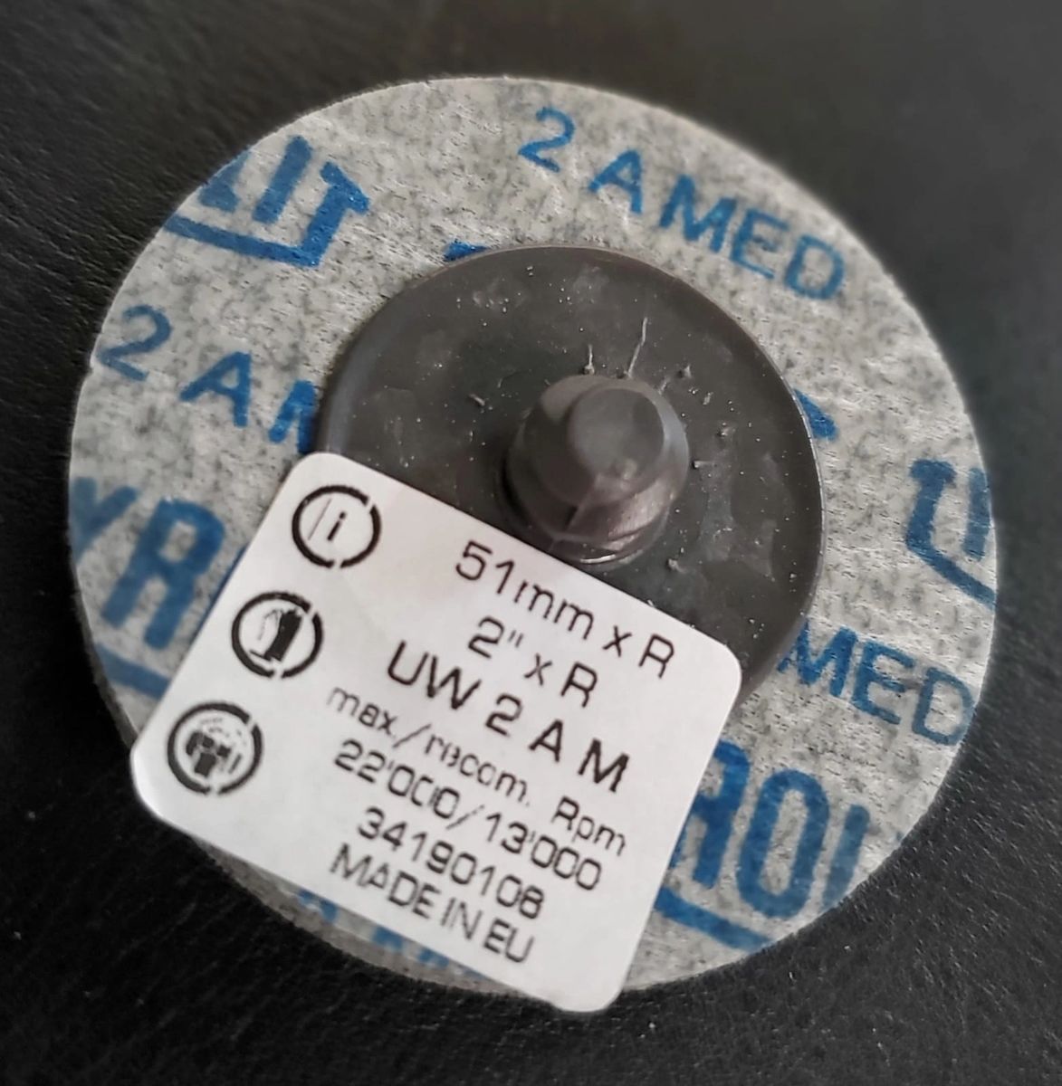2" x 1/4" 2A-MED Unitized Quick Change Discs