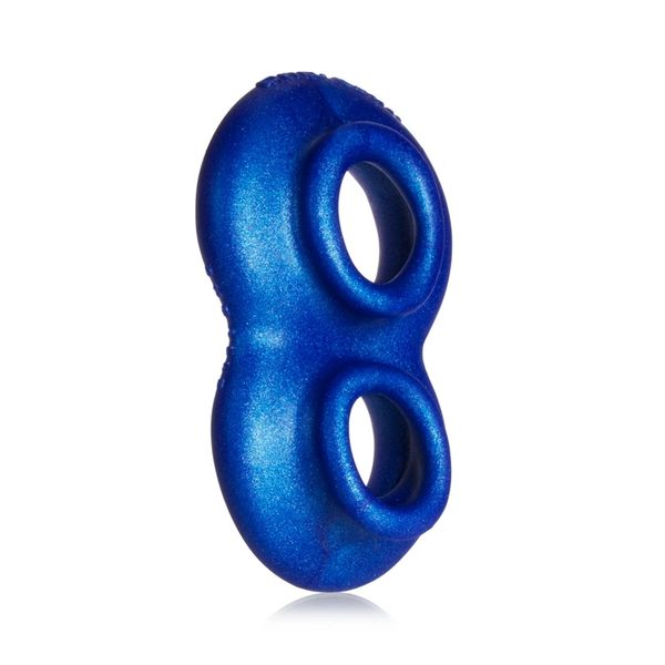 JUICY DUO wide-base 2-hole cock+ball ring OXBALLS LIQUID PLATINUM SILICONE