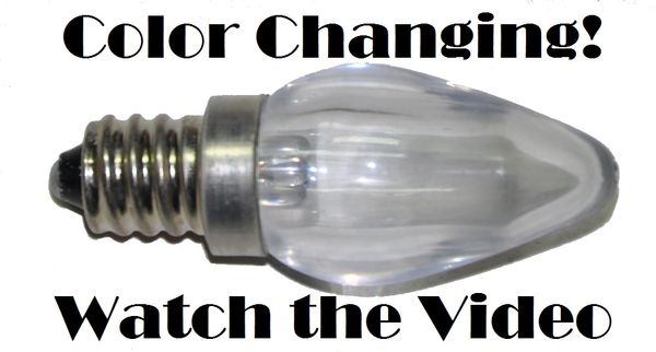 12-Pack Smooth Transparent Slow Color Changing C7 LED Replacement Bulb