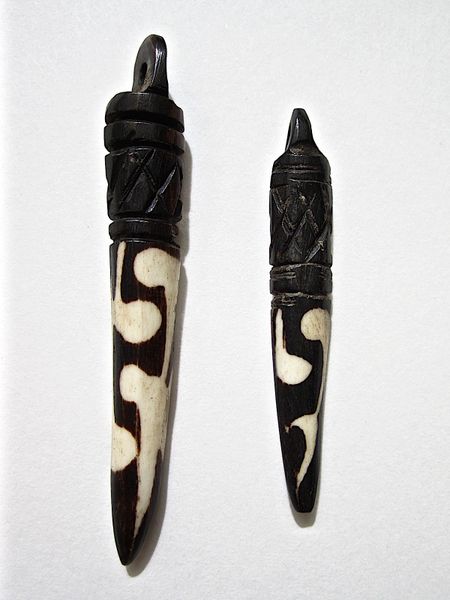 African Batik Carved Bone Pendants | Uncanny Artist