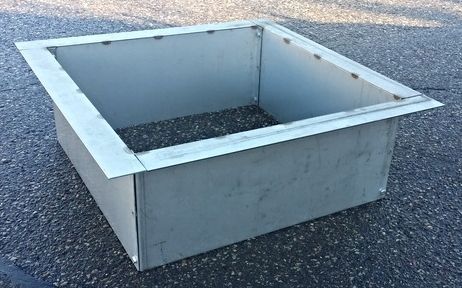 Square Fire Pit dimensions 40" x 40" x 14" Tall x 2" Top Flange x 10 ...
