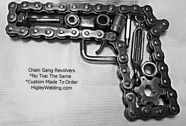 Custom Chain Scrap Metal Revolver