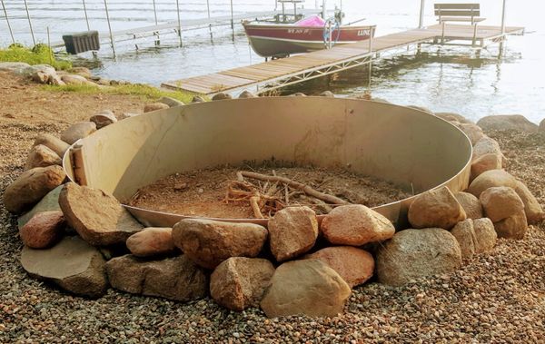 12 TALL X 60" DIAMETER STAINLESS STEEL FIRE CAMPFIRE RING