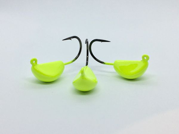 Knocker Jigs: Chartreuse (3 Pack) | Bird of Prey Fishing Tackle