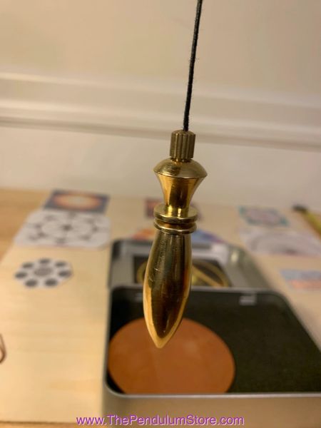 Brass Karnak Witness Pendulum Kit with Three Pendulum Charts
