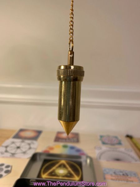 2 in 1 Pointed Cylinder Chamber Dowsing Pendulum Kit for Healing and ...