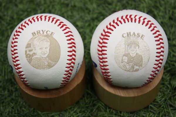 Custom Engraved Leather Baseball