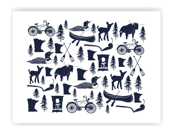Pattern Minnesota Icons Card