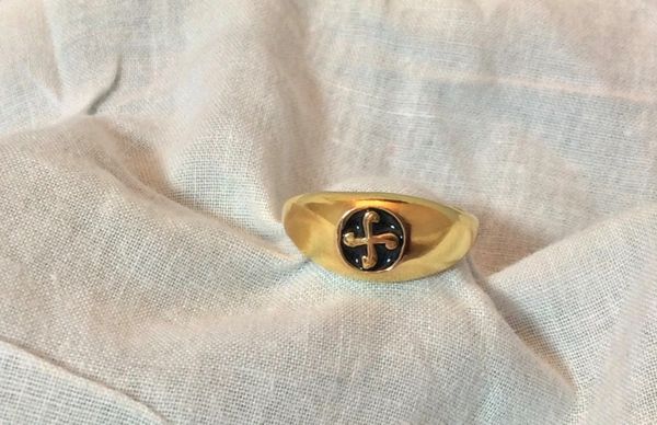 Bold Lauburu Gold Ring