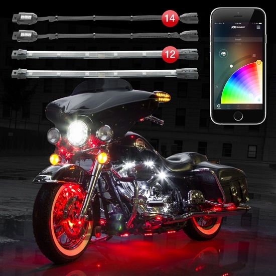 14 Pod 12 Strip 2nd gen XKchrome App Control Motorcycle Professional ...