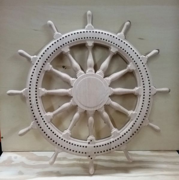 Helm Wheel Cribbage Board