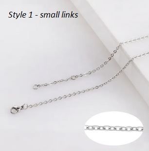 Thin Link Chain with Extender 20" to 24"