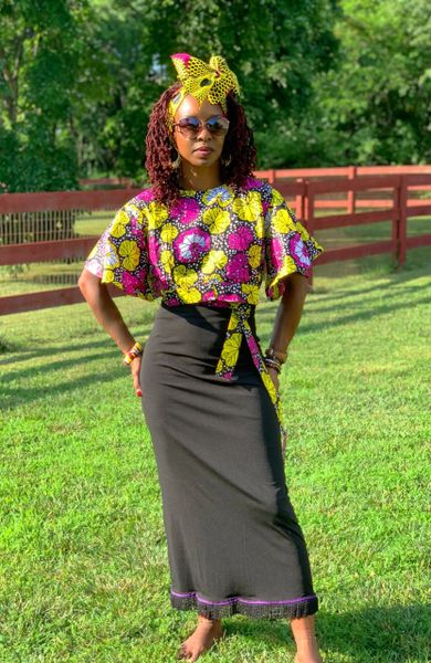 Assorted Kitenge Cropped Blouse
