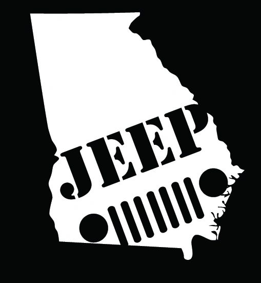 Georgia Jeep sticker 2 pack