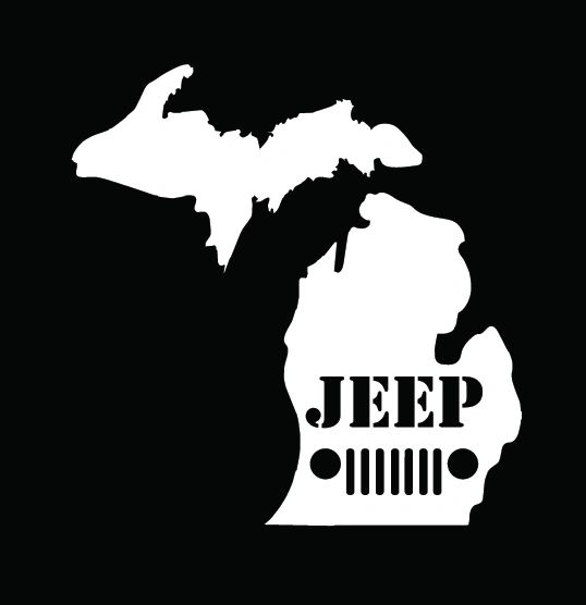 Michigan Jeep sticker 2 pack