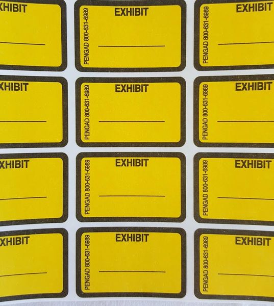 Yellow Exhibit Label