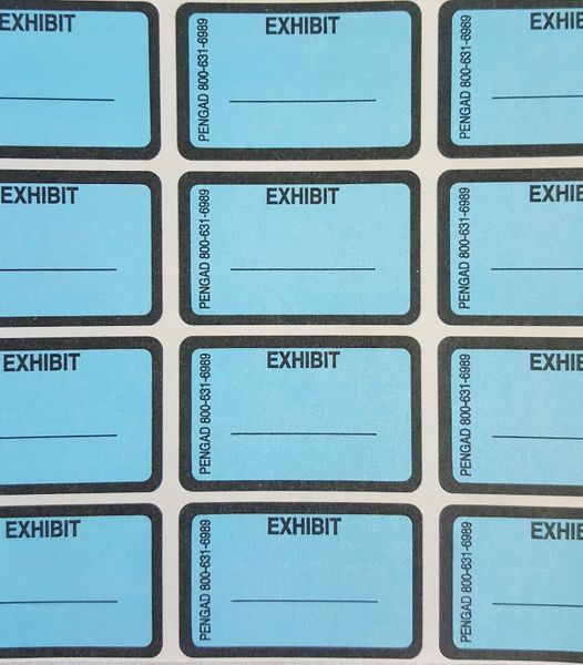 Blue Exhibit Label