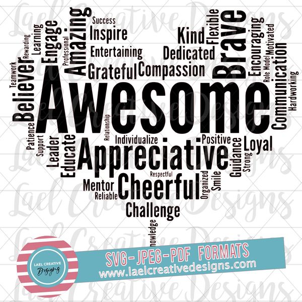 Word Art Awesome SVG