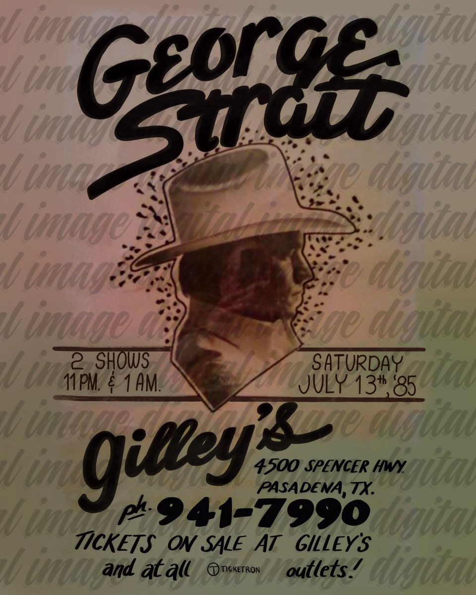 George Strait Gilleys Poster Design Sublimation Transfer