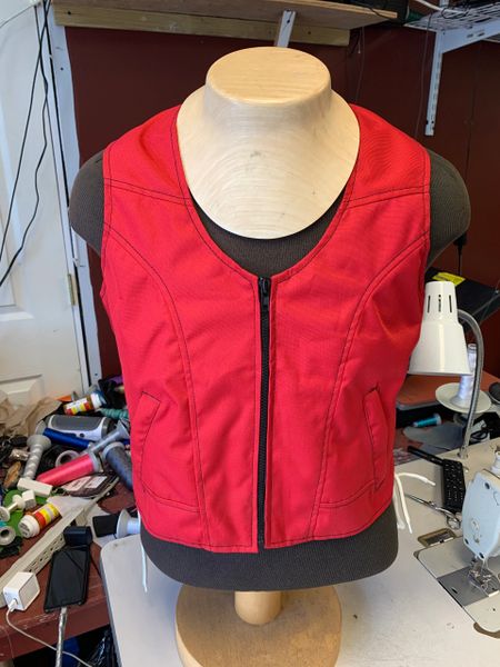 Red traditional female vest
