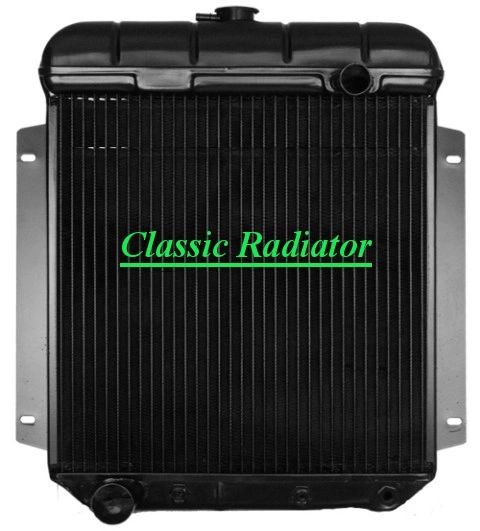 54-56 Ford Pass Copper 3 Row High Efficiency Radiator with 4" wide tank