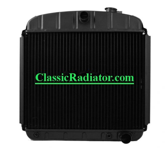 55-57 Chevy 4 row Copper Radiator With 6 Cylinder Mounting Straps