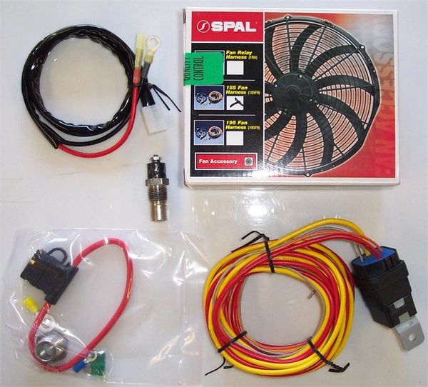 Electric Fan Switch and Harness Assembly w/185 degree switch by SPAL
