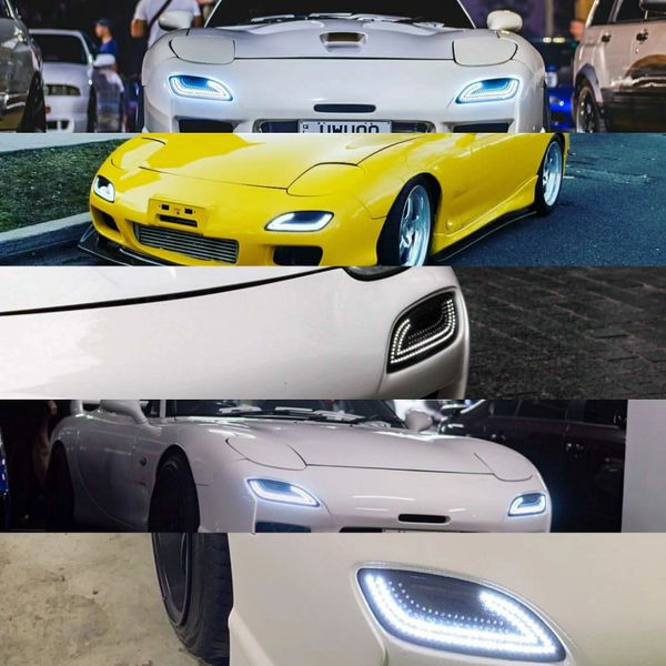V1 99 SPEC RX-7 DRL+ TURNS FRONT BUMPER LIGHTS ( CHECK VERSION )