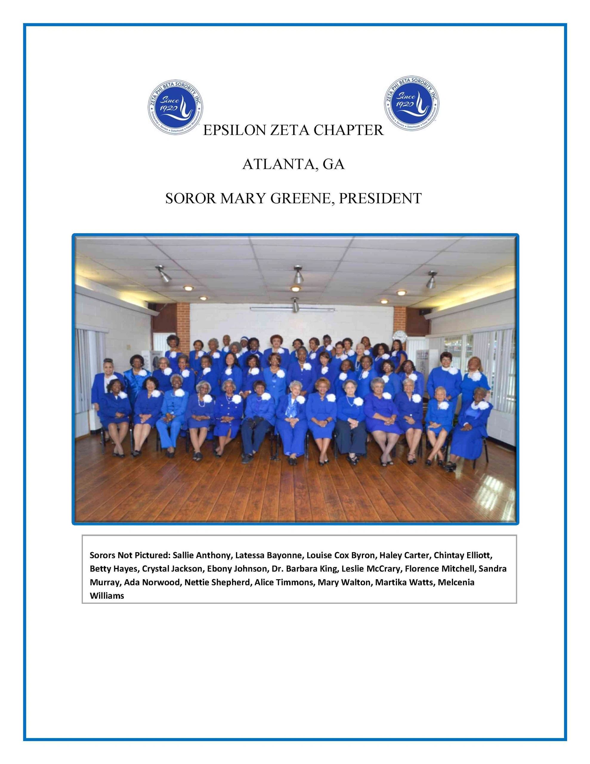 Zeta Phi Beta Sorority, Inc. Epsilon Zeta Chapter
