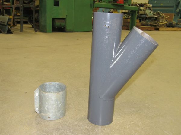 "SOLD" 4" Single "Y" Branch w/30 Degree Leg & Coupling